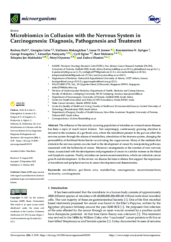 (PDF) Microbiomics in Collusion with the Nervous System in ...
