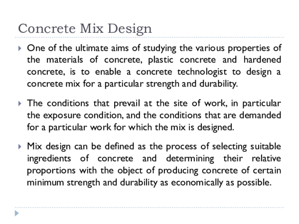 (PDF) Concrete Mix Design
