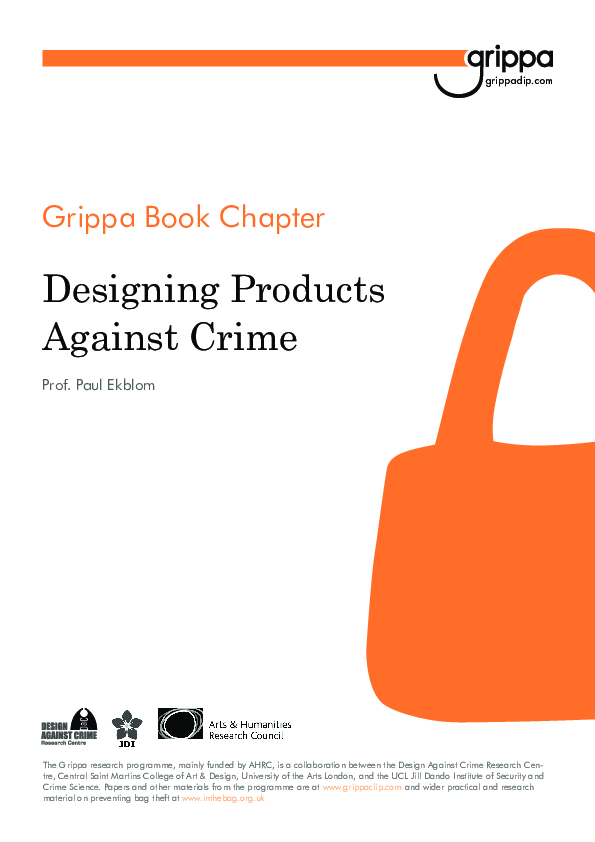 (PDF) Designing Products Against Crime
