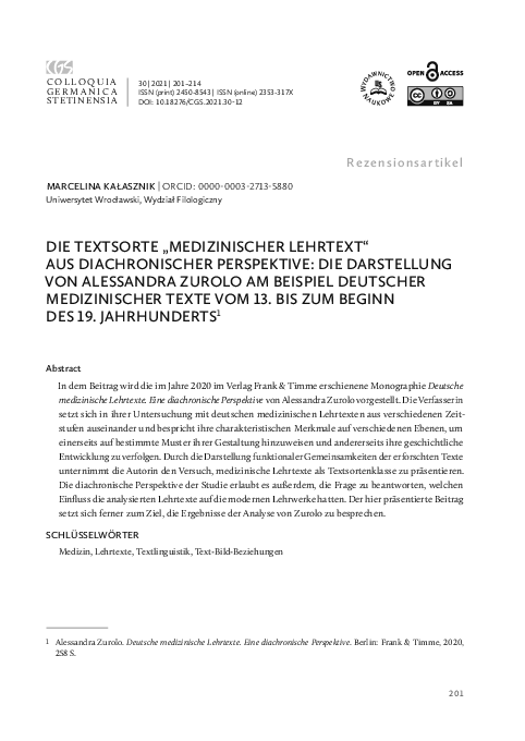 (PDF) The text type “medical didactic text” from a diachronic ...