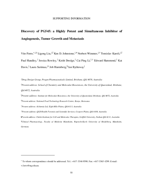 (PDF) Discovery of PG545: A Highly Potent and Simultaneous Inhibitor of ...