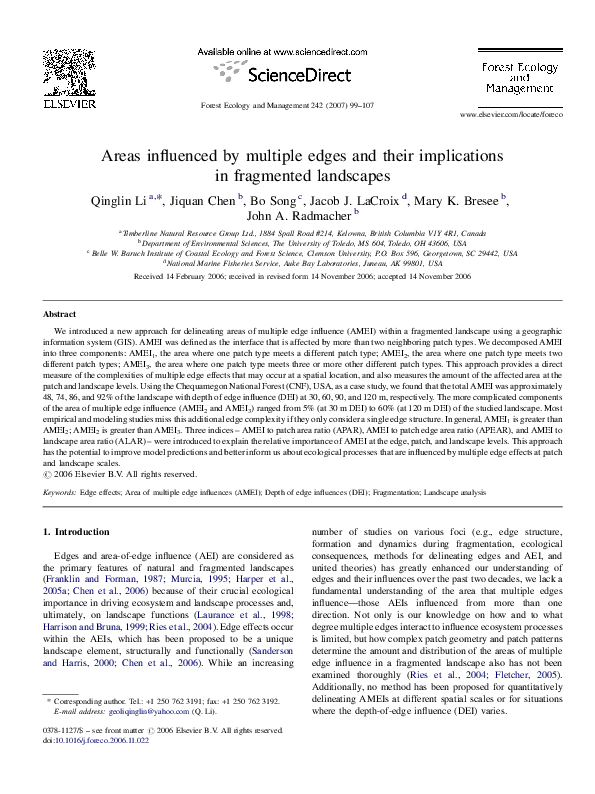 (PDF) Areas influenced by multiple edges and their implications in ...