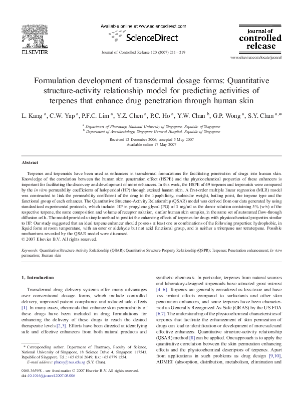 (PDF) Formulation development of transdermal dosage forms: Quantitative ...