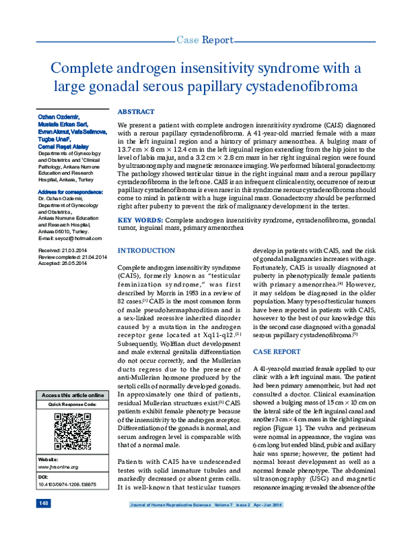 (PDF) Complete androgen insensitivity syndrome with microtia: a rare ...