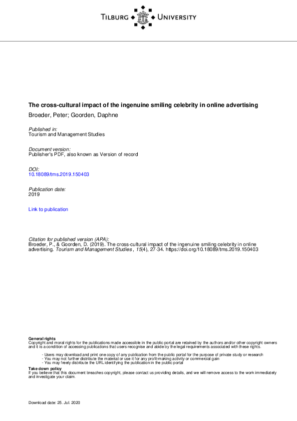(PDF) The cross-cultural impact of the ingenuine smiling celebrity in ...