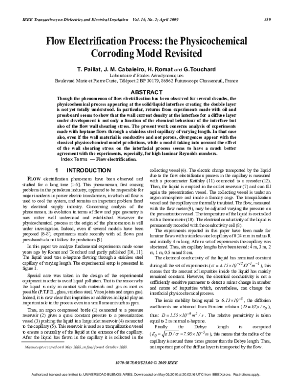 (PDF) Flow electrification process: the physicochemical corroding model ...