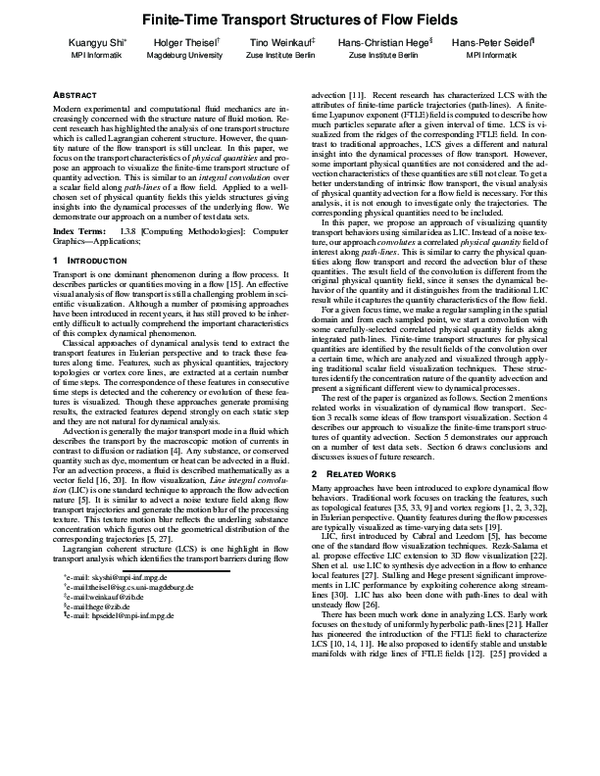 (PDF) Finite-Time Transport Structures of Flow Fields