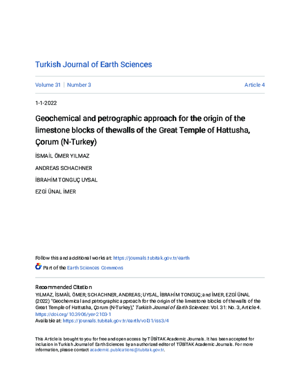 (PDF) Geochemical and petrographic approach for the origin of the limestone blocks of the walls ...