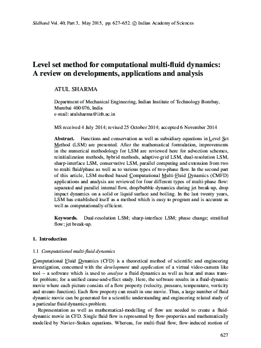 (PDF) Level set method for computational multi-fluid dynamics: A review on developments ...