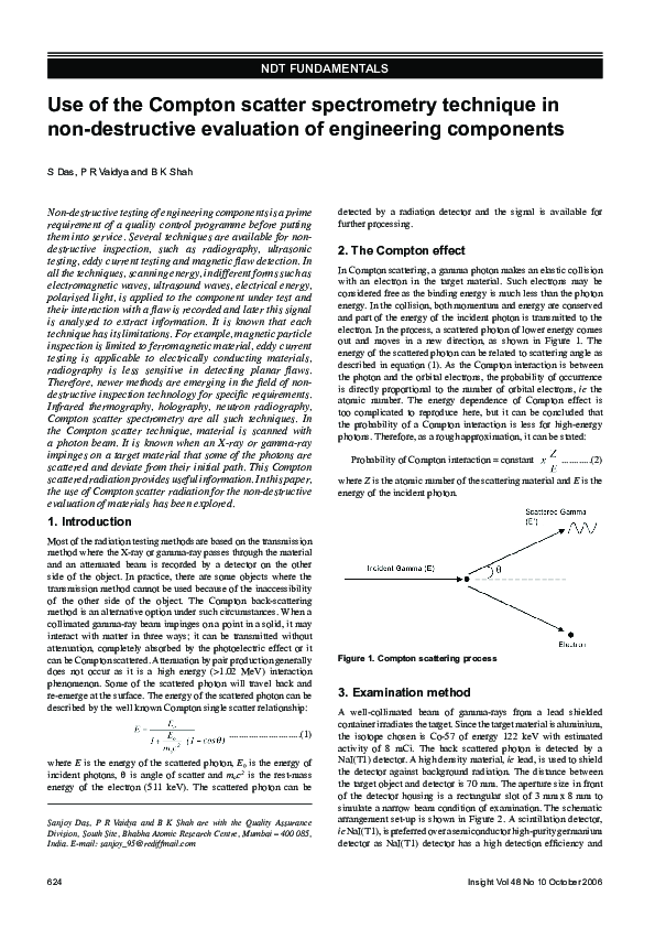 (PDF) Use of the Compton scatter spectrometry technique in non-destructive evaluation of ...