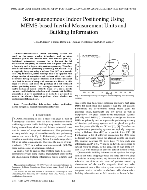 (PDF) Semi-autonomous indoor positioning using MEMS-based inertial measurement units and ...