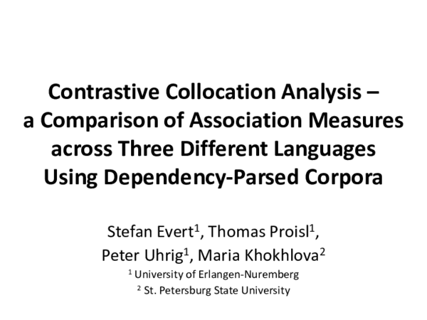 (PDF) Contrastive Collocation Analysis – a Comparison of Association ...