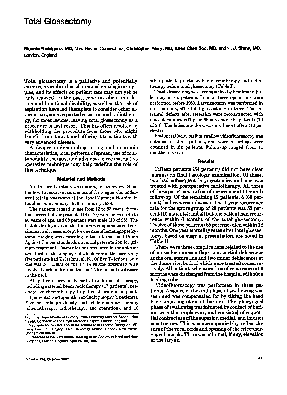 (PDF) Total glossectomy