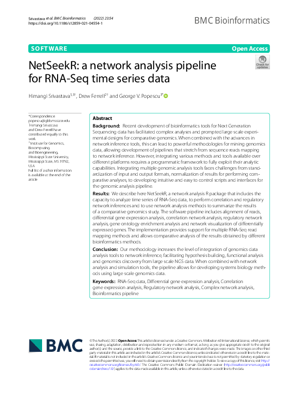 (PDF) NetSeekR: a network analysis pipeline for RNA-Seq time series data