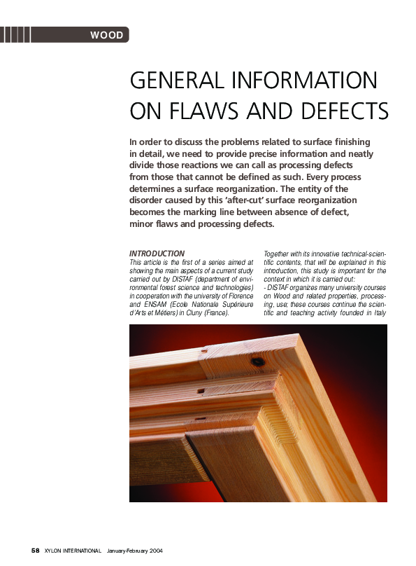 (PDF) General information on flaws and defects
