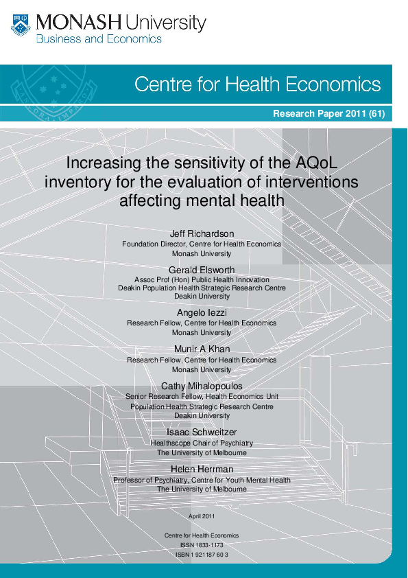(PDF) Increasing the sensitivity of the AQoL inventory for the ...