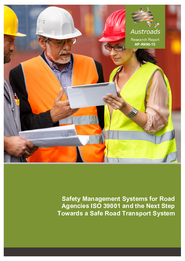 (PDF) Safety management systems for road agencies: ISO 39001 and the ...