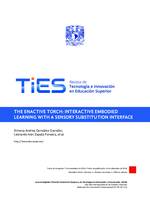 (PDF) The Enactive Torch: Interactive Embodied Learning with a Sensory ...