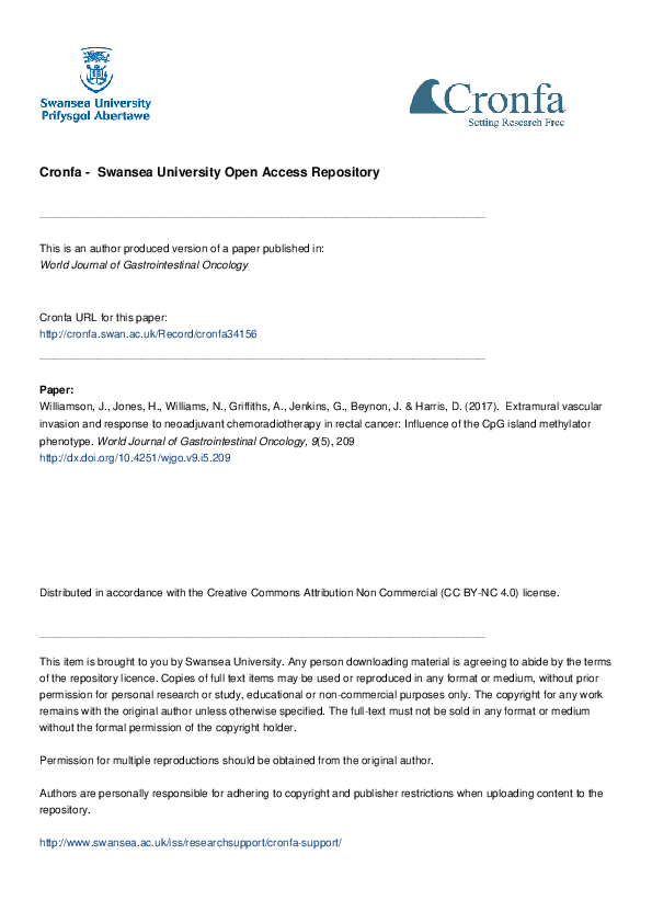 (PDF) Extramural vascular invasion and response to neoadjuvant ...