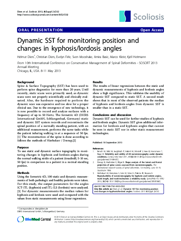 (PDF) Dynamic SST for monitoring position and changes in kyphosis ...