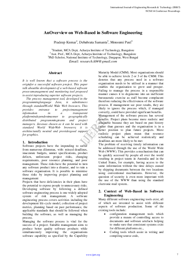 (PDF) An Overview on Web-Based in Software Engineering