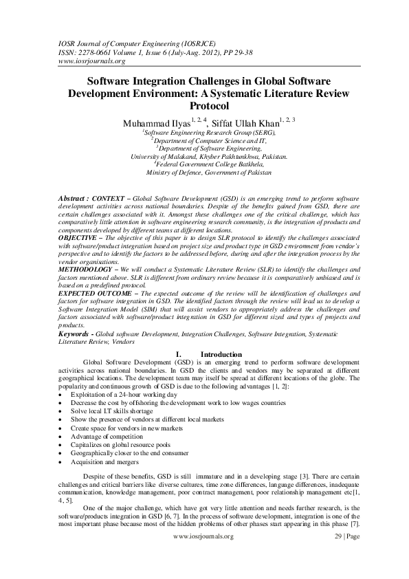 (PDF) Software Integration Challenges in Global Software Development ...