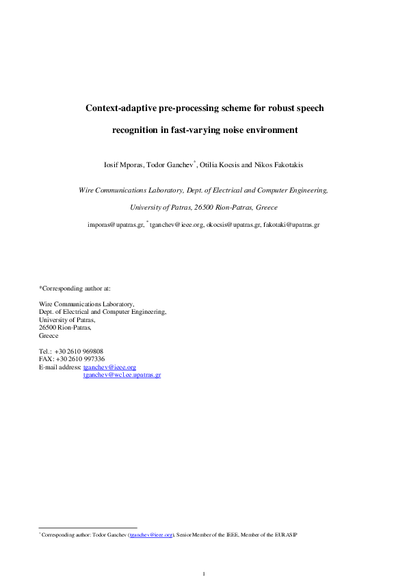 (PDF) Context-adaptive pre-processing scheme for robust speech recognition in fast-varying noise ...