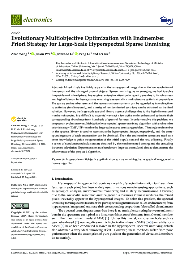 (PDF) Evolutionary Multiobjective Optimization with Endmember Priori Strategy for Large-Scale ...