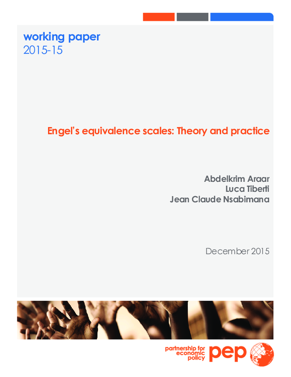 (PDF) Engel's Equivalence Scales: Theory and Practice