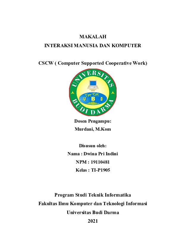 Doc Cscw Computer Supported Cooperative Work