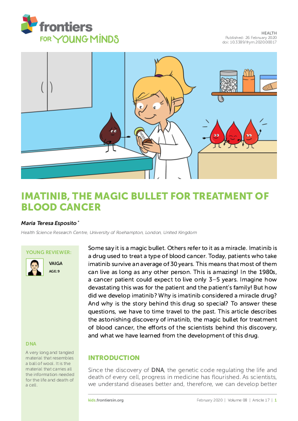 (PDF) Imatinib, The Magic Bullet for Treatment of Blood Cancer