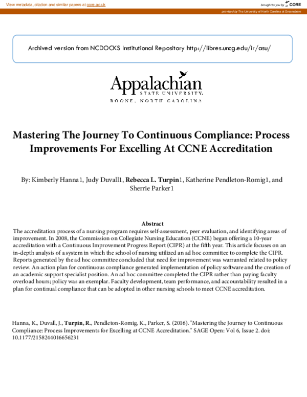 (PDF) Mastering The Journey To Continuous Compliance: Process ...