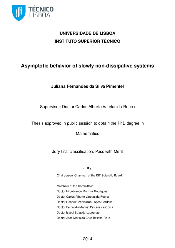 (PDF) Asymptotic behavior of slowly non-dissipative systems