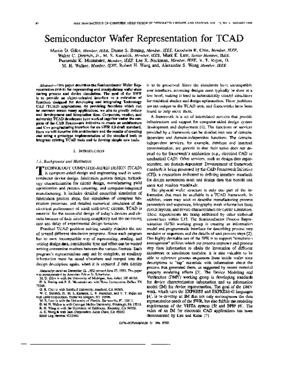 (PDF) Semiconductor wafer representation for TCAD