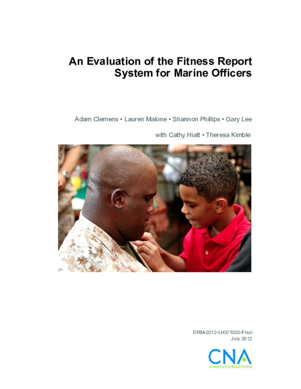 (PDF) An Evaluation of the Fitness Report System for Marine Officers ...