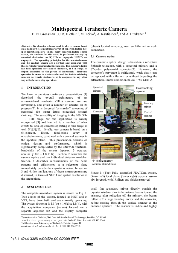 (PDF) Multispectral terahertz camera