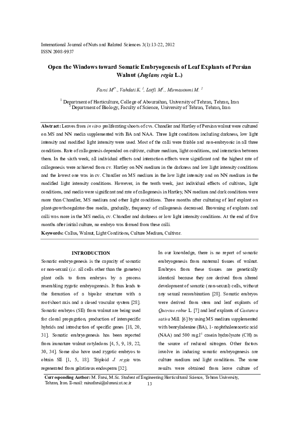 (PDF) Open the Windows toward Somatic Embryogenesis of Leaf Explants of ...