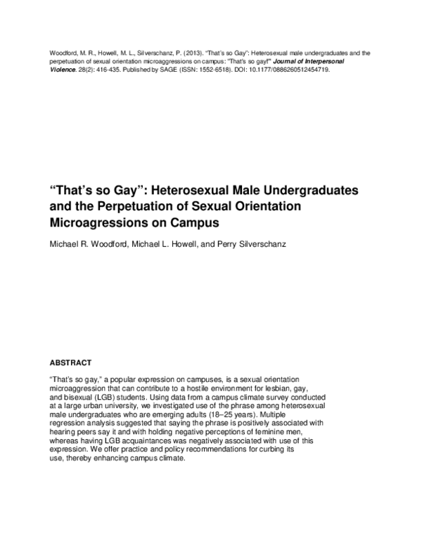 (PDF) “That’s so Gay”