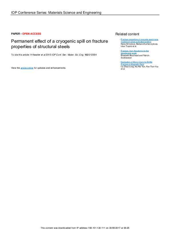 (PDF) Permanent effect of a cryogenic spill on fracture properties of ...