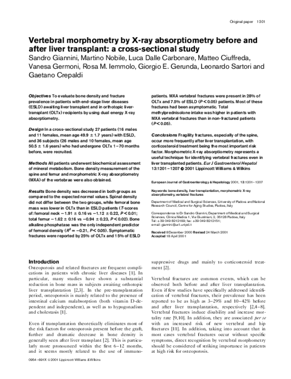 (PDF) Vertebral morphometry by X-ray absorptiometry: Which reference data for vertebral heights?