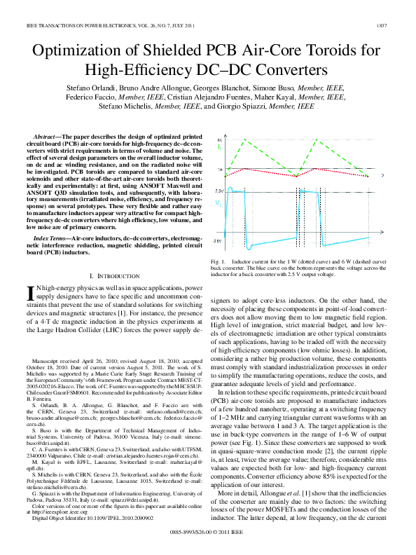 (PDF) Optimization of Shielded PCB Air-Core Toroids for High-Efficiency ...