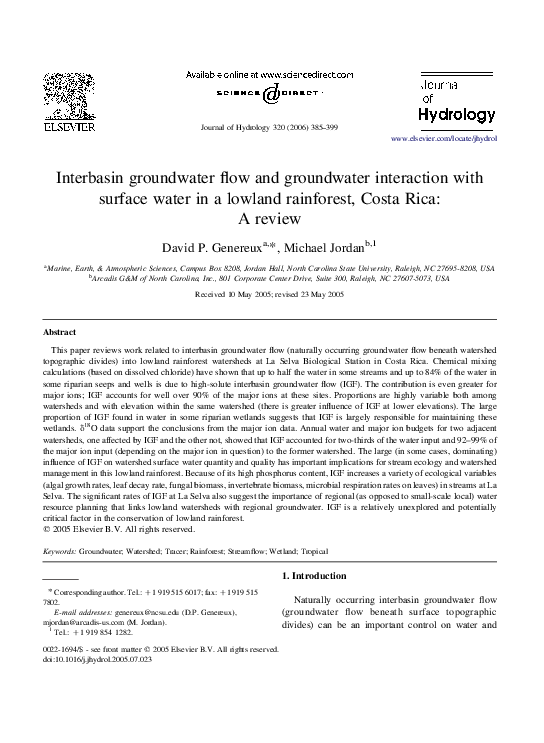 (PDF) Interbasin groundwater flow and groundwater interaction with surface water in a lowland ...