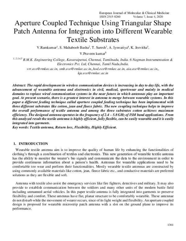 (PDF) Aperture Coupled Technique Using Triangular Shape Patch Antenna ...