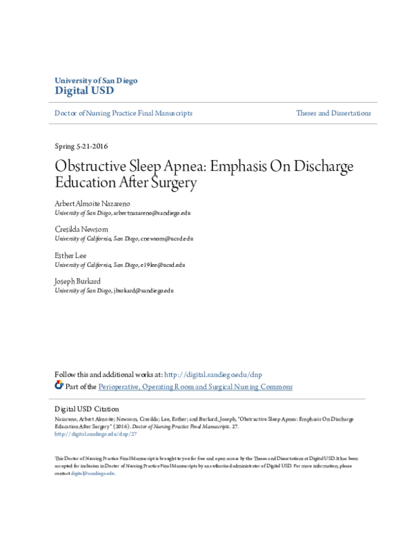 (PDF) Doctor of Nursing Practice Final Manuscripts