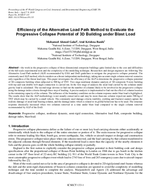(PDF) Efficiency of the Alternative Load Path Method to Evaluate the ...