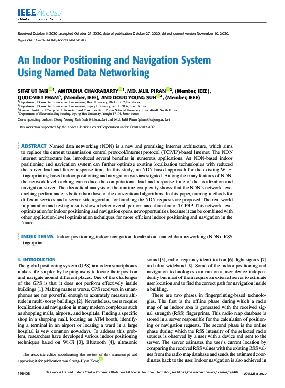 Pdf Ndn Based Indoor Positioning And Navigation