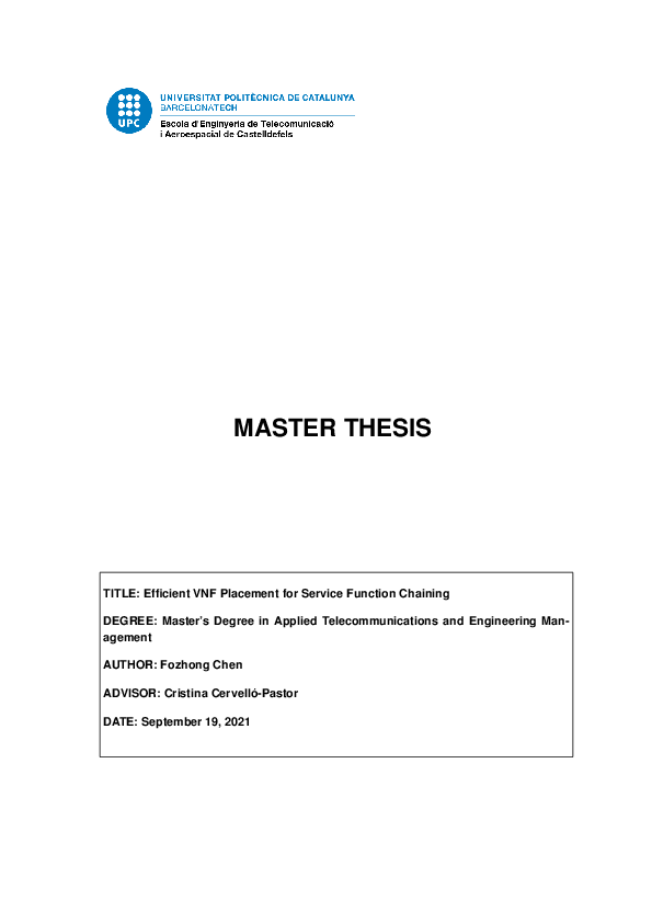 (PDF) Efficient VNF placement for service function chaining