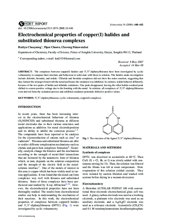 (PDF) Electrochemical properties of copper(I) halides and