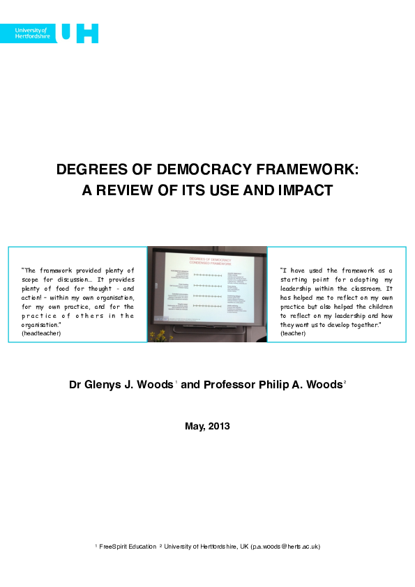(PDF) Degrees of Democracy Framework : A Review of its Use and Impact