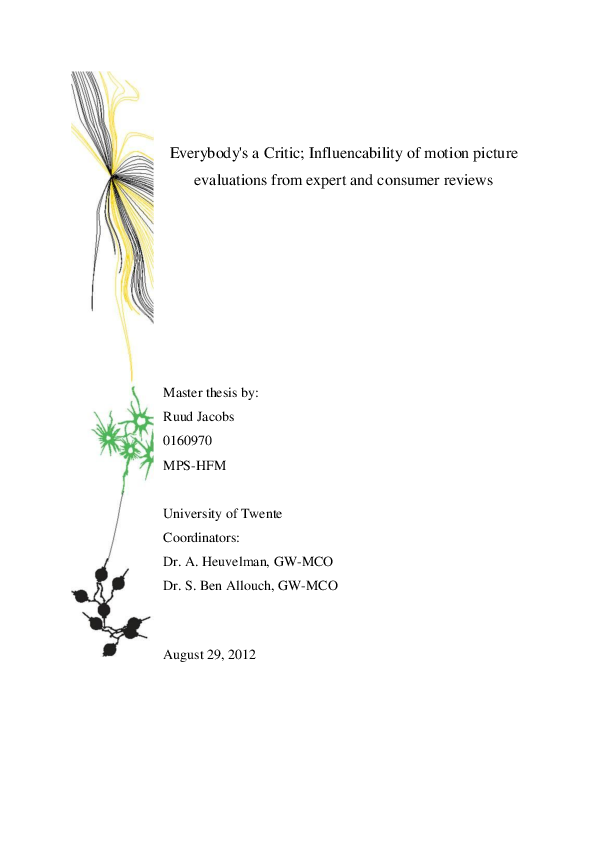 (PDF) Everybody's a critic: influencability of motion picture ...
